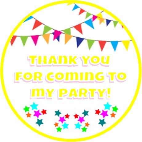 Fab Party Bags Yellow Party Bag Label